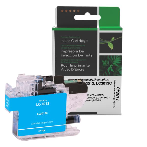 CIG Non-OEM New High Yield Cyan Ink Cartridge for Brother LC3013 ...
